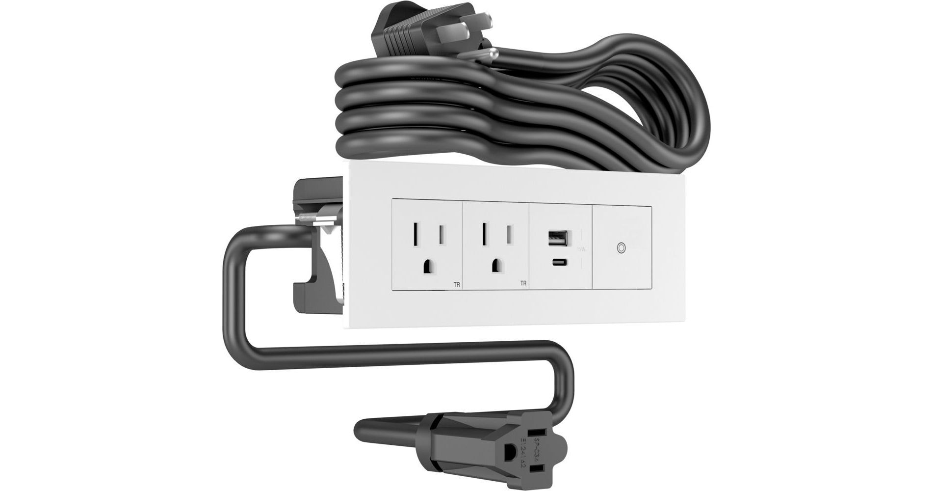 Wiremold Products Dash FPC 2OL,1 USB A/C,1 PBS - White