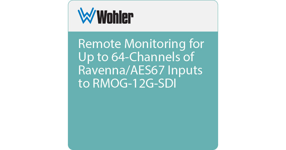 Wohler Remote Monitoring for up to 64-Channel of