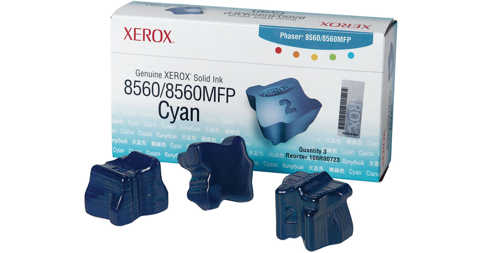Xerox Cyan Solid Ink for Phaser 8560 & 8560MFP 108R00723 B&H