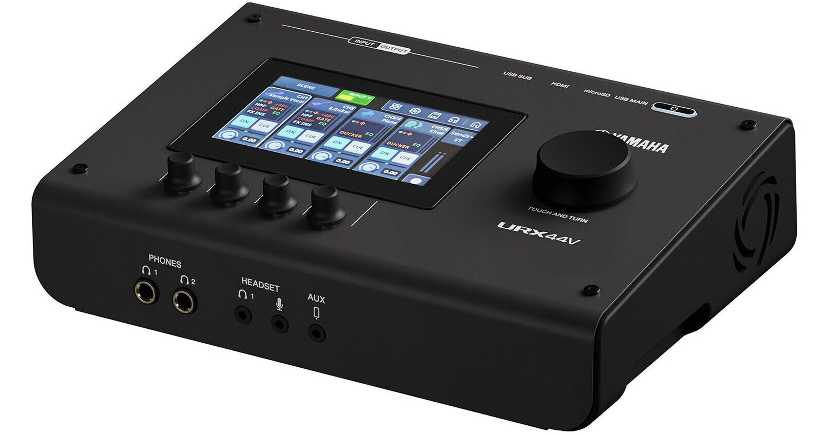 Yamaha URX44V 6x4 USB-C Audio/Video Interface (Black) URX44V B