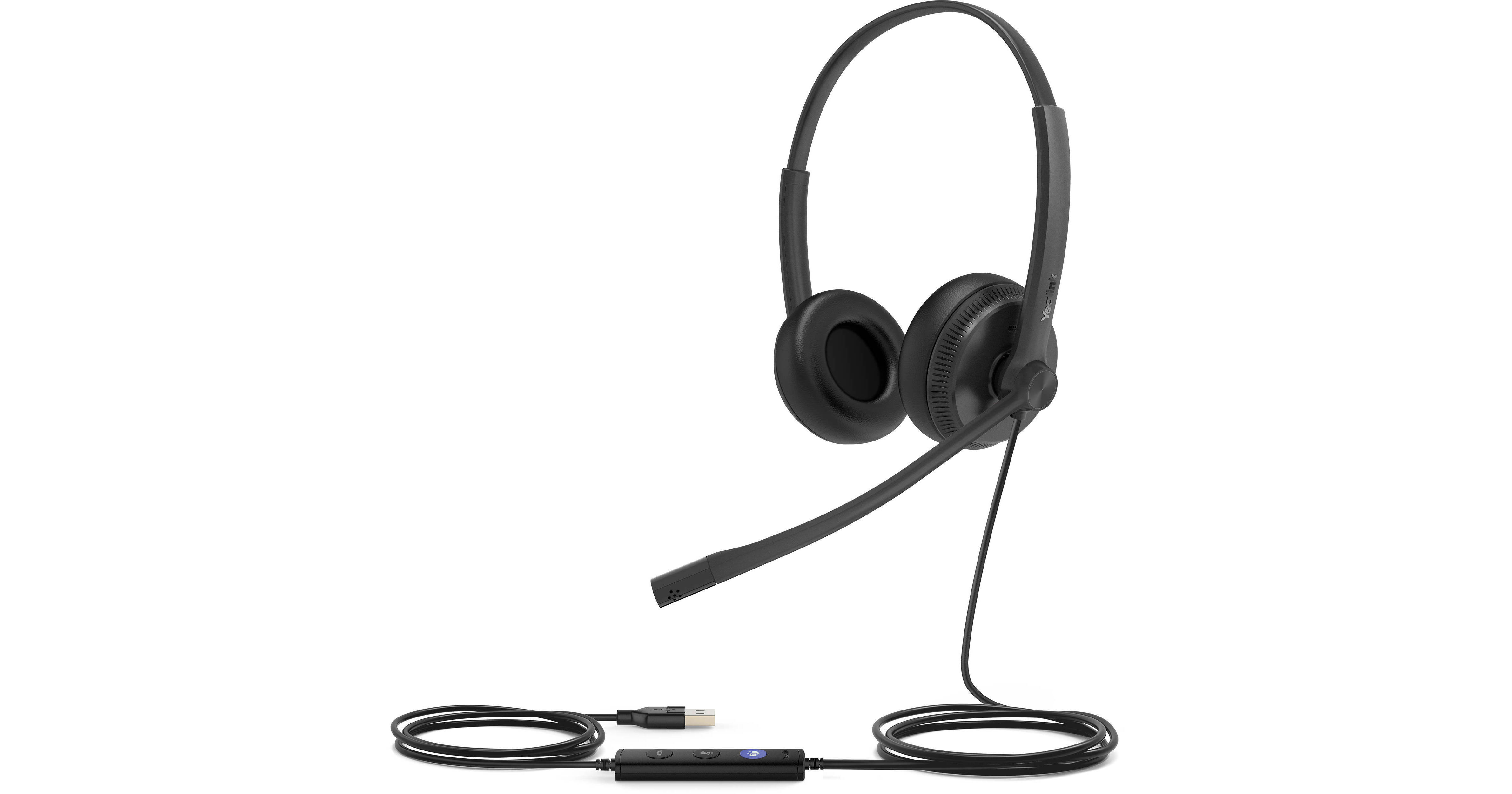 Yealink UH34 Stereo USB Headset for Microsoft Teams 1308043 B&H