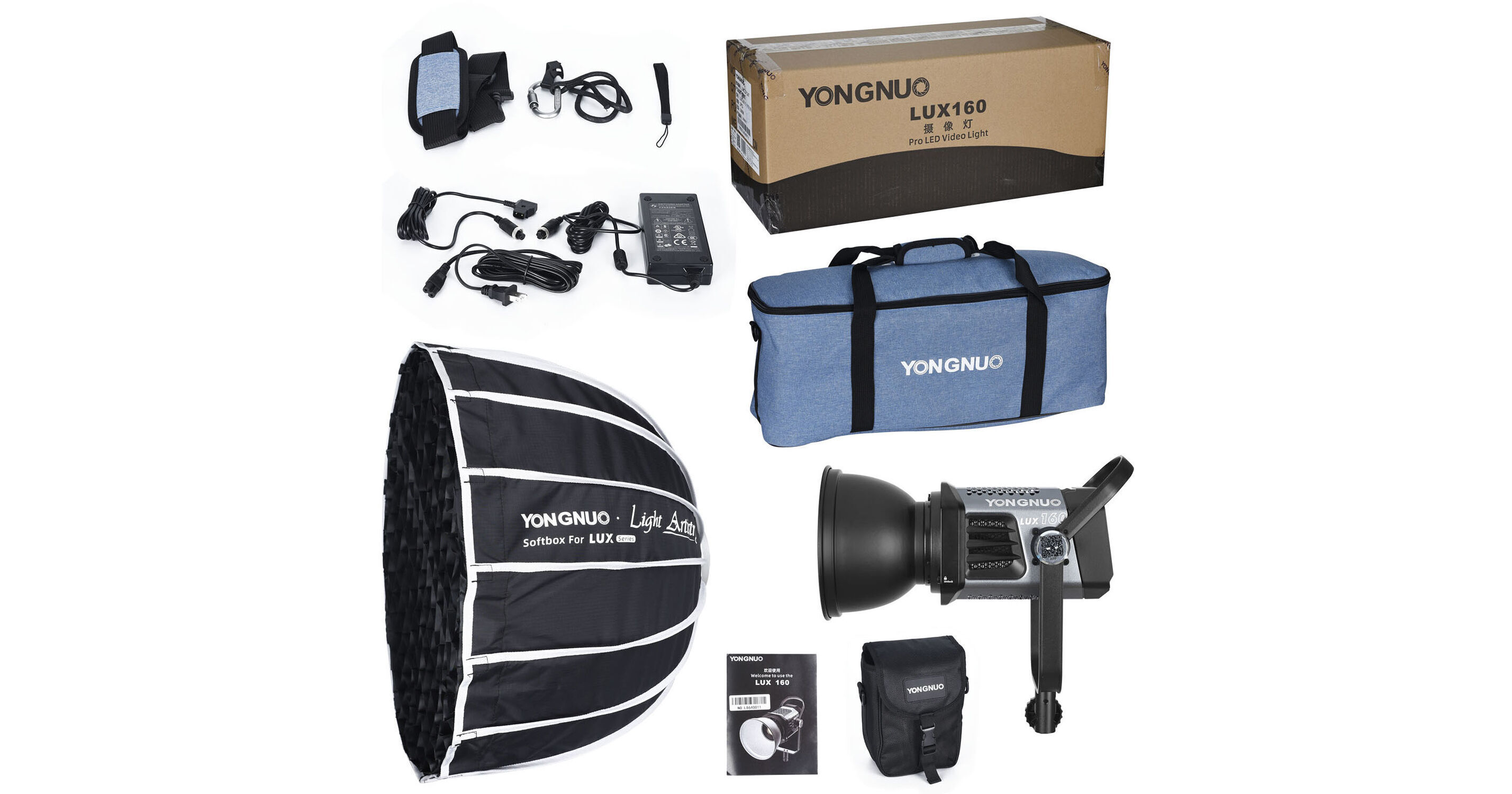 Yongnuo LUX160 Daylight LED Monolight Kit LUX160 5600K KIT B&H