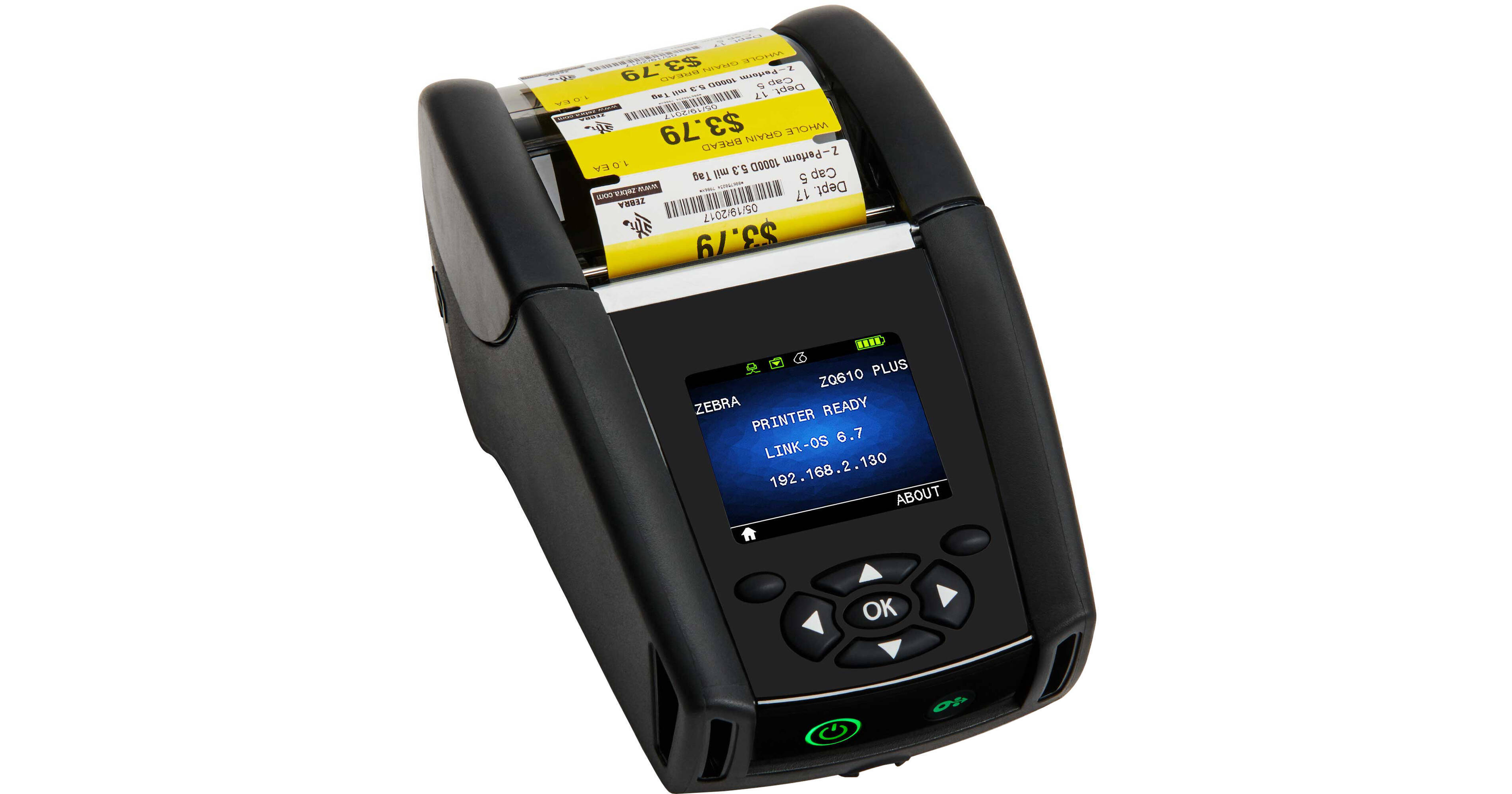 Zebra ZQ610 Plus 2" Portable Barcode Printer ZQ61-AUFA004-00 B&H