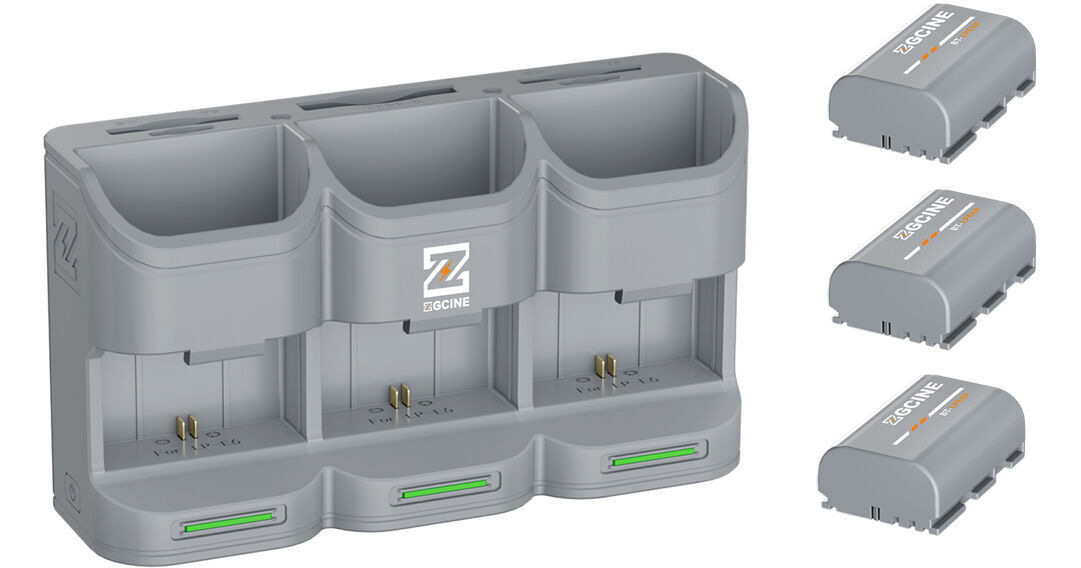 ZGCINE Travel Charging Case Kit with 3 LP-E6P PC3-LPE6P KIT3 B&H