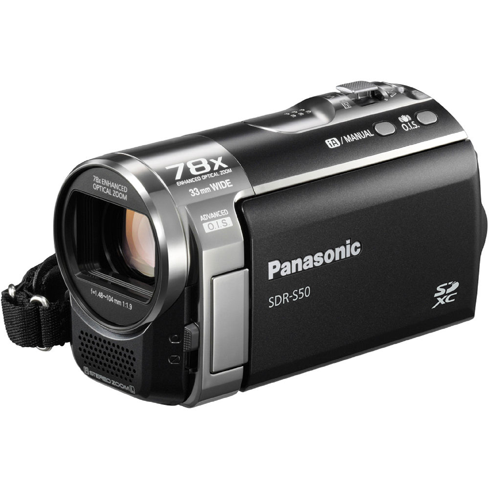 Panasonic SDR S50 Standard Definition Camcorder Black SDR S50K Panasonic SDR S50 Standard Definition Camcorder Black SDR S50K
