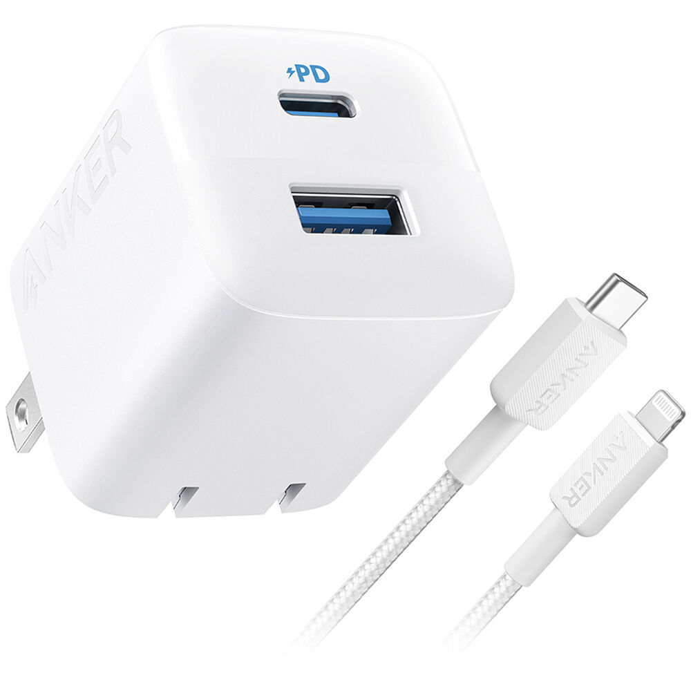 ANKER 32W 2-Port USB-C/USB-A Wall Charger B2335J22-1 B&H Photo