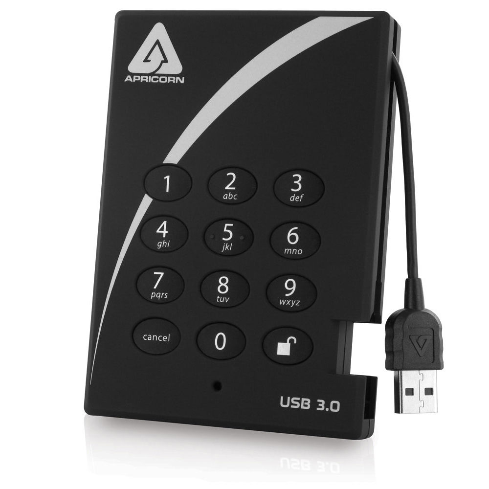 Apricorn 8TB Aegis Padlock USB 3.0 A25-3PL256-S8000 B&H Photo