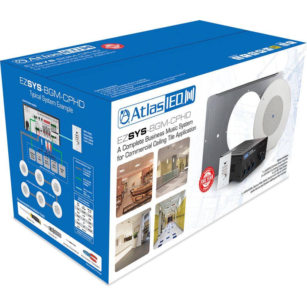 AtlasIED Easy System BGM Kit : SD72W, AA50PHD, EZSYS-BGM-CPHD