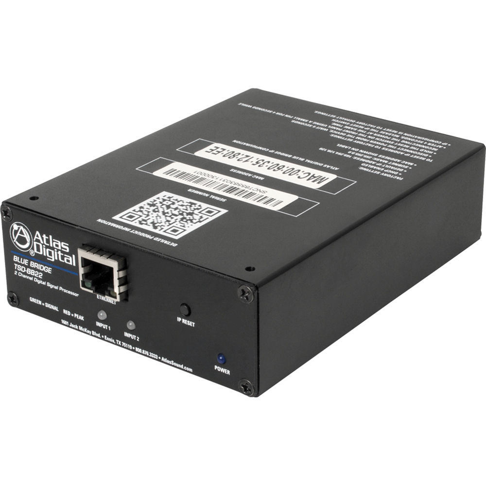 AtlasIED TSD BlueBridge 2 Input / 2 Output DSP Audio TSD-BB22