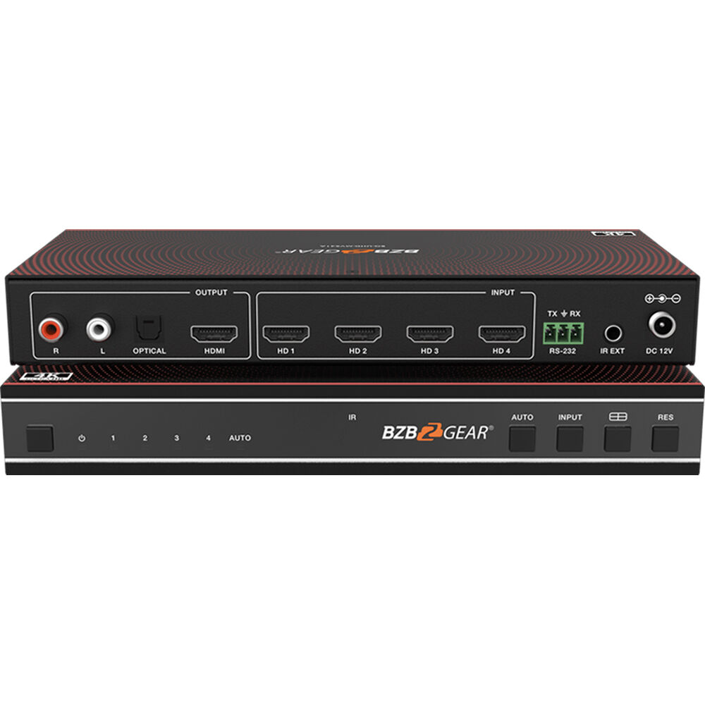 BZBGEAR 4x1 4K60 Multiviewer with Seamless Switcher