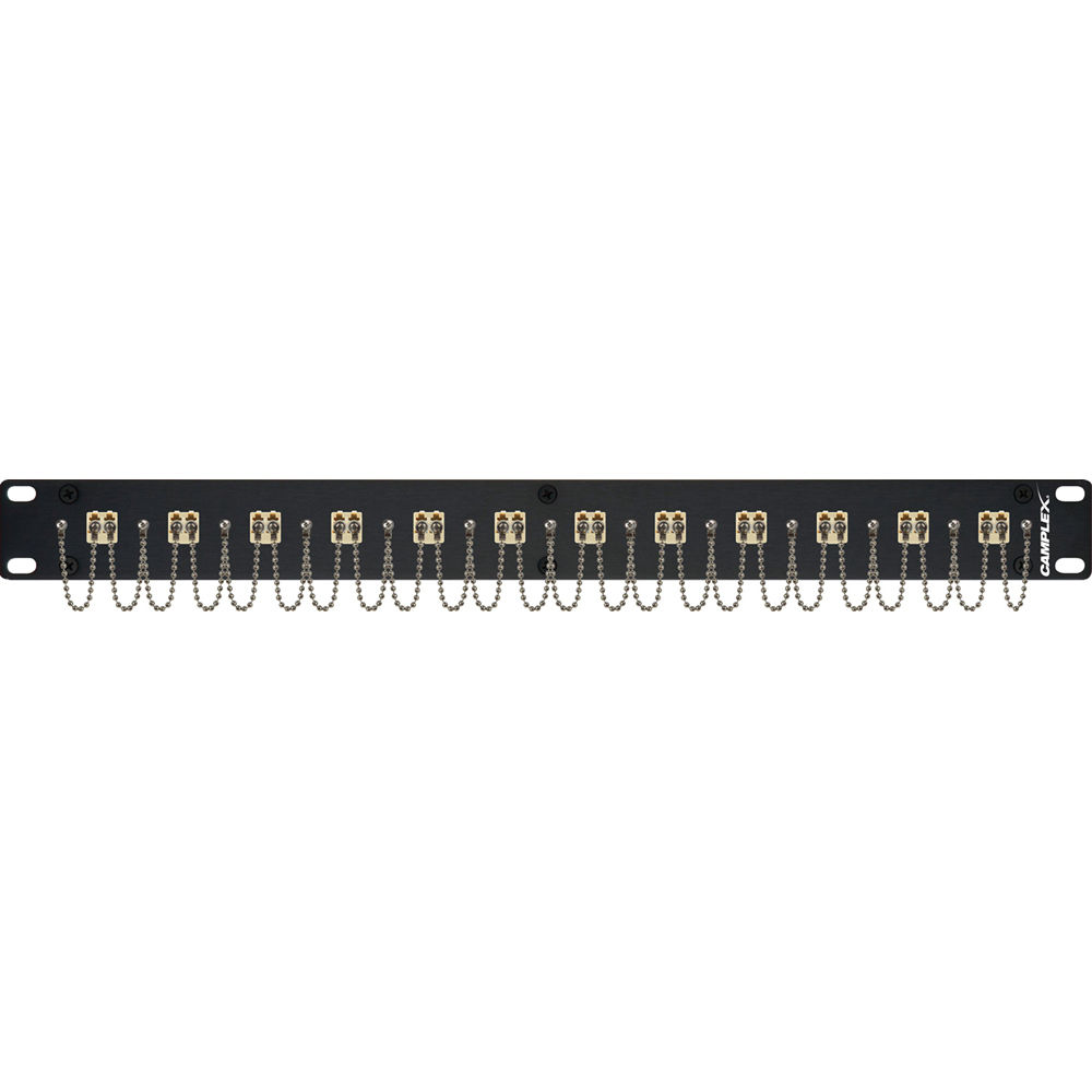 Camplex 12-Port LC Duplex Multimode Feed-Thru Panel HF-LC12-DXMM