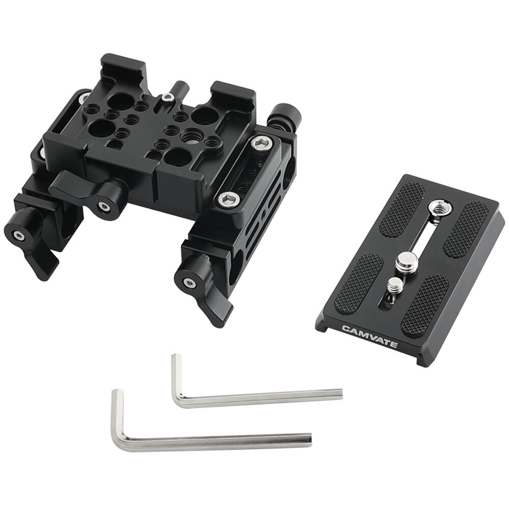 CAMVATE Manfrotto-Type Quick Release Baseplate with 15mm C2577