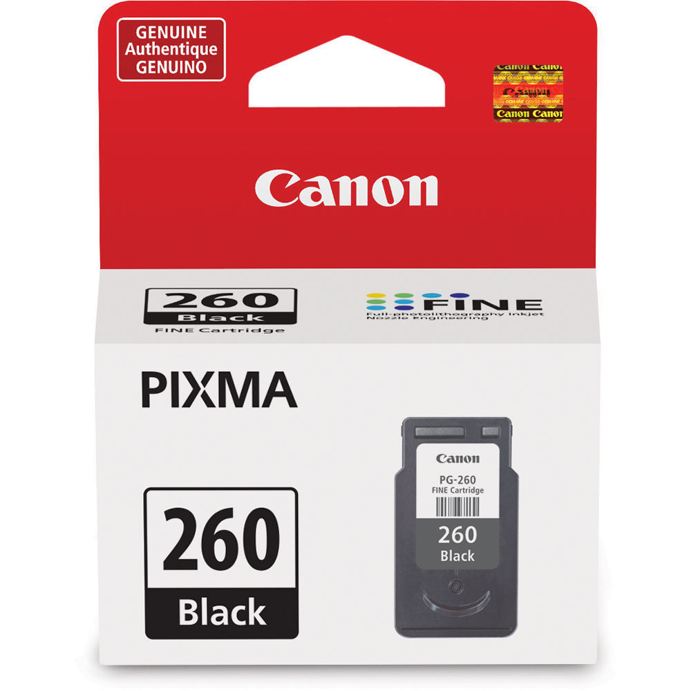 Canon PG-260 Black Ink Cartridge (7.5mL) 3707C001 B&H Photo Video