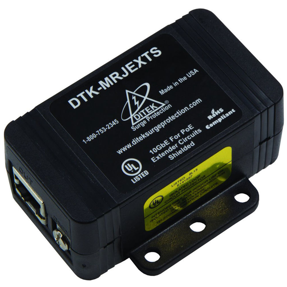 DITEK DTK-MRJEXTS Shielded Surge Protection for PoE DTK-MRJEXTS