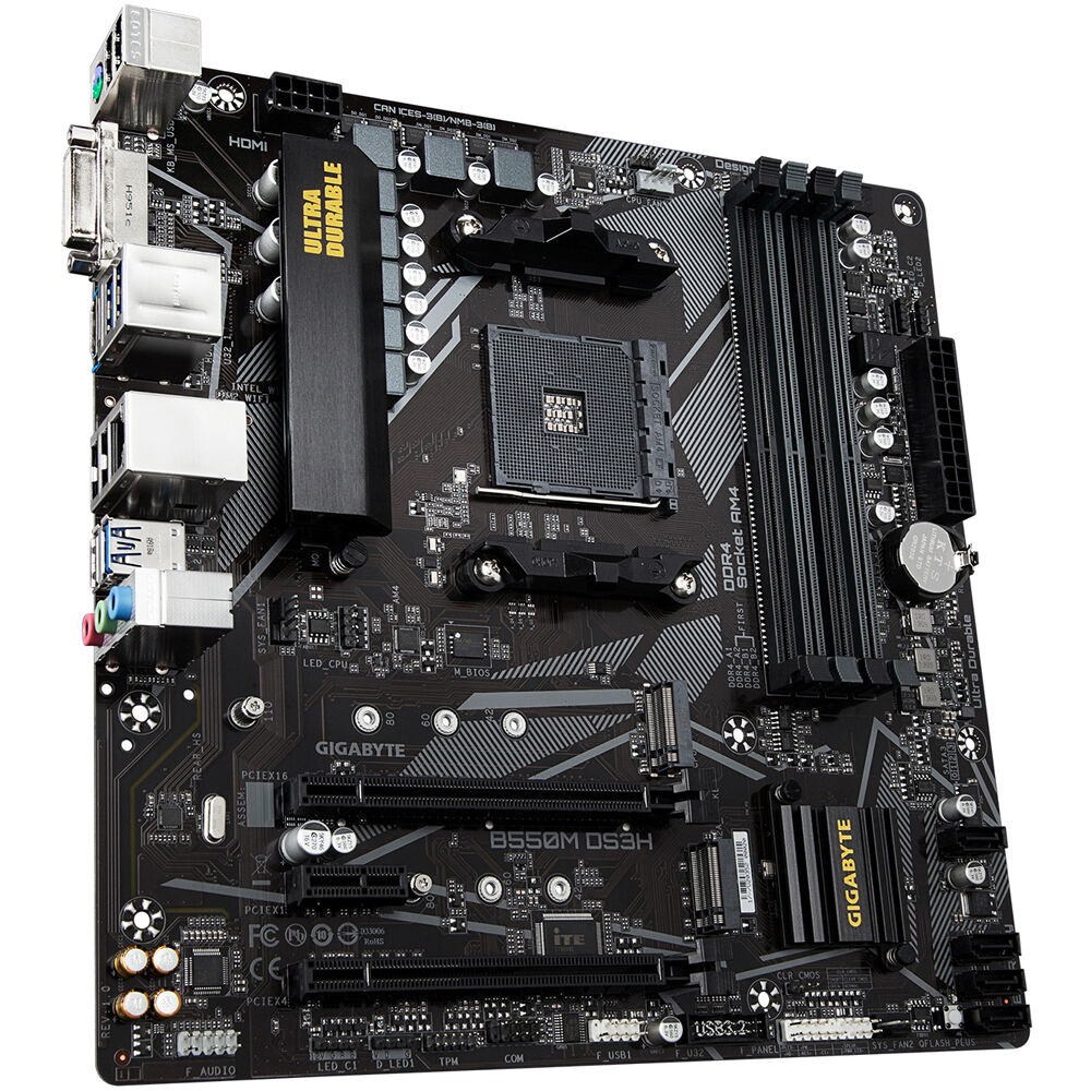 Gigabyte B550M DS3H AM4 Micro ATX Motherboard B550M DS3H B H Gigabyte B550M DS3H AM4 Micro ATX Motherboard B550M DS3H B H