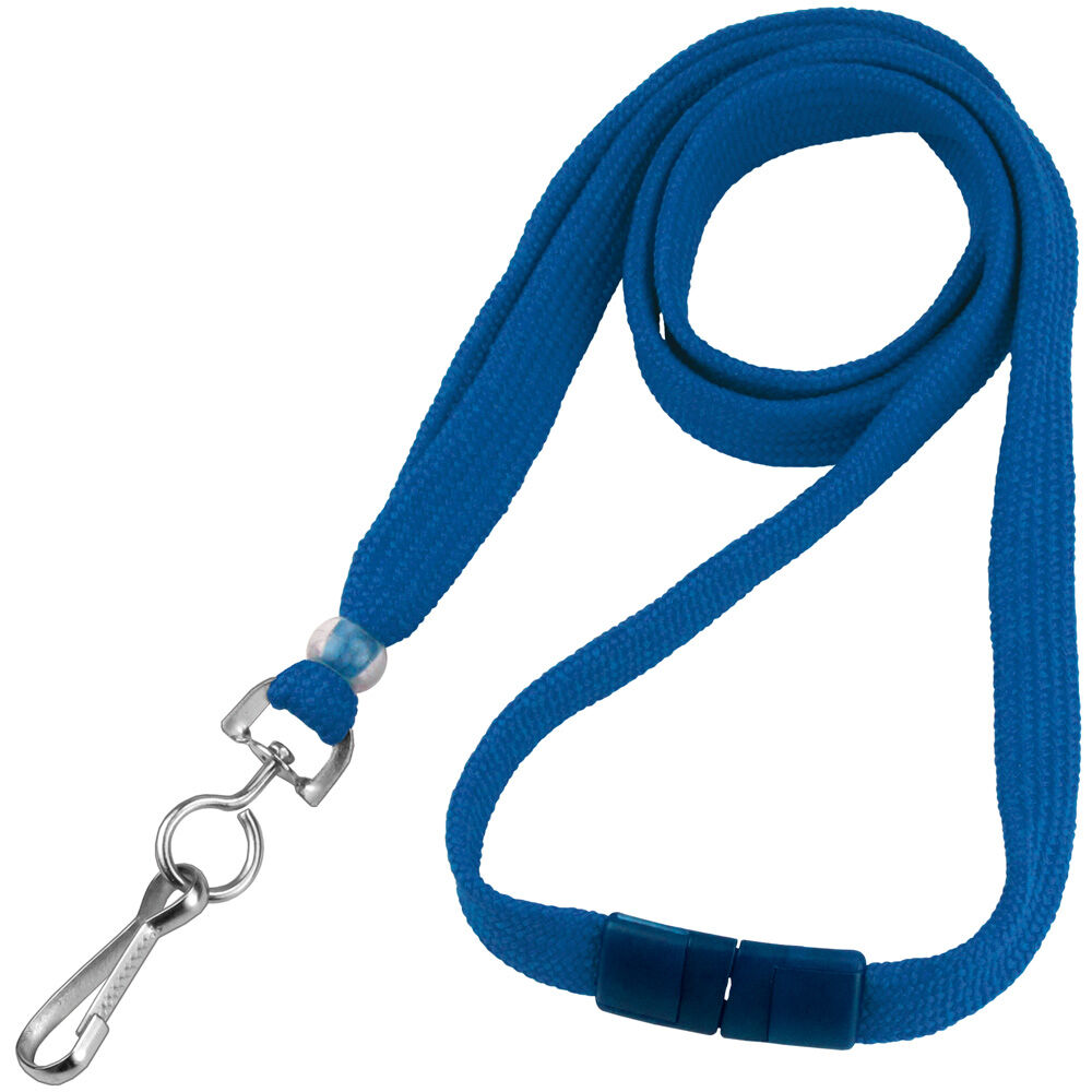 IDP 3/8" Round Braid Breakaway Lanyard (Blue) 100-Pack 900625-BU