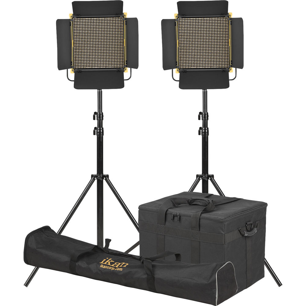 ikan Onyx 1 x 1 Bi-Color LED 2-Point Light Kit OYB10-2PT-KIT B&H