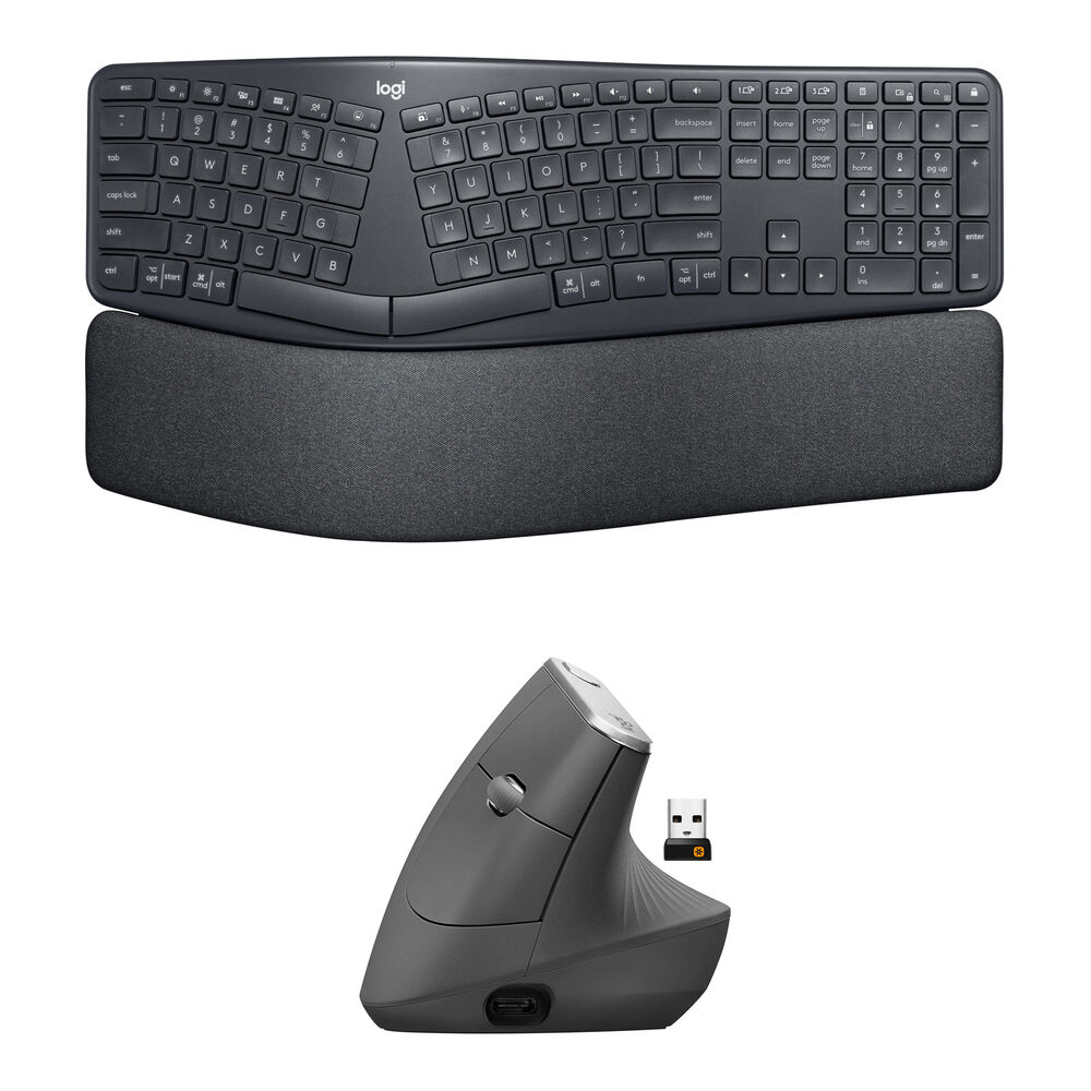 Logitech Wireless ERGO K860 Keyboard & MX Vertical Ergonomic