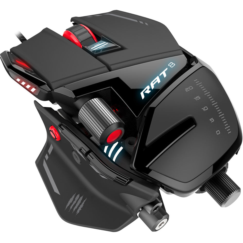 Mad Catz RAT 8 Optical Wired Gaming Mouse MCB4373300A304 B H Mad Catz RAT 8 Optical Wired Gaming Mouse MCB4373300A304 B H