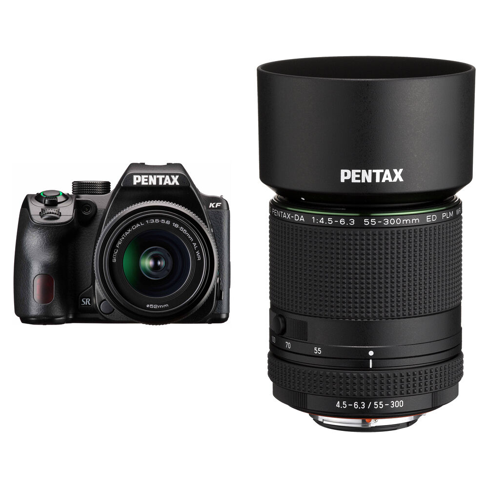 Pentax KF DSLR Camera with 18-55mm and 55-300mm Lenses Kit B&H