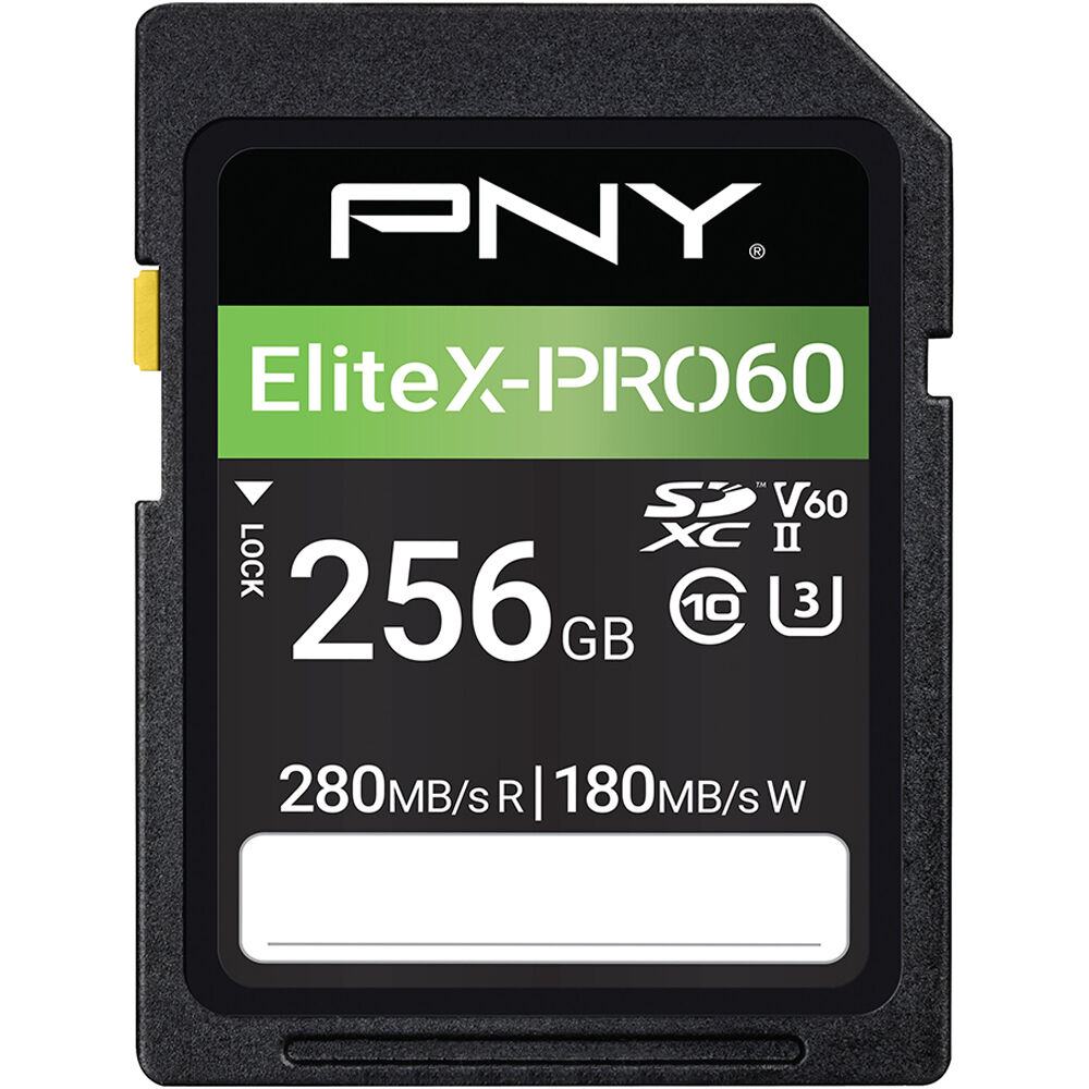 PNY 256GB EliteX-PRO60 UHS-II SDXC Memory P-SD256V60280EXP6-GE