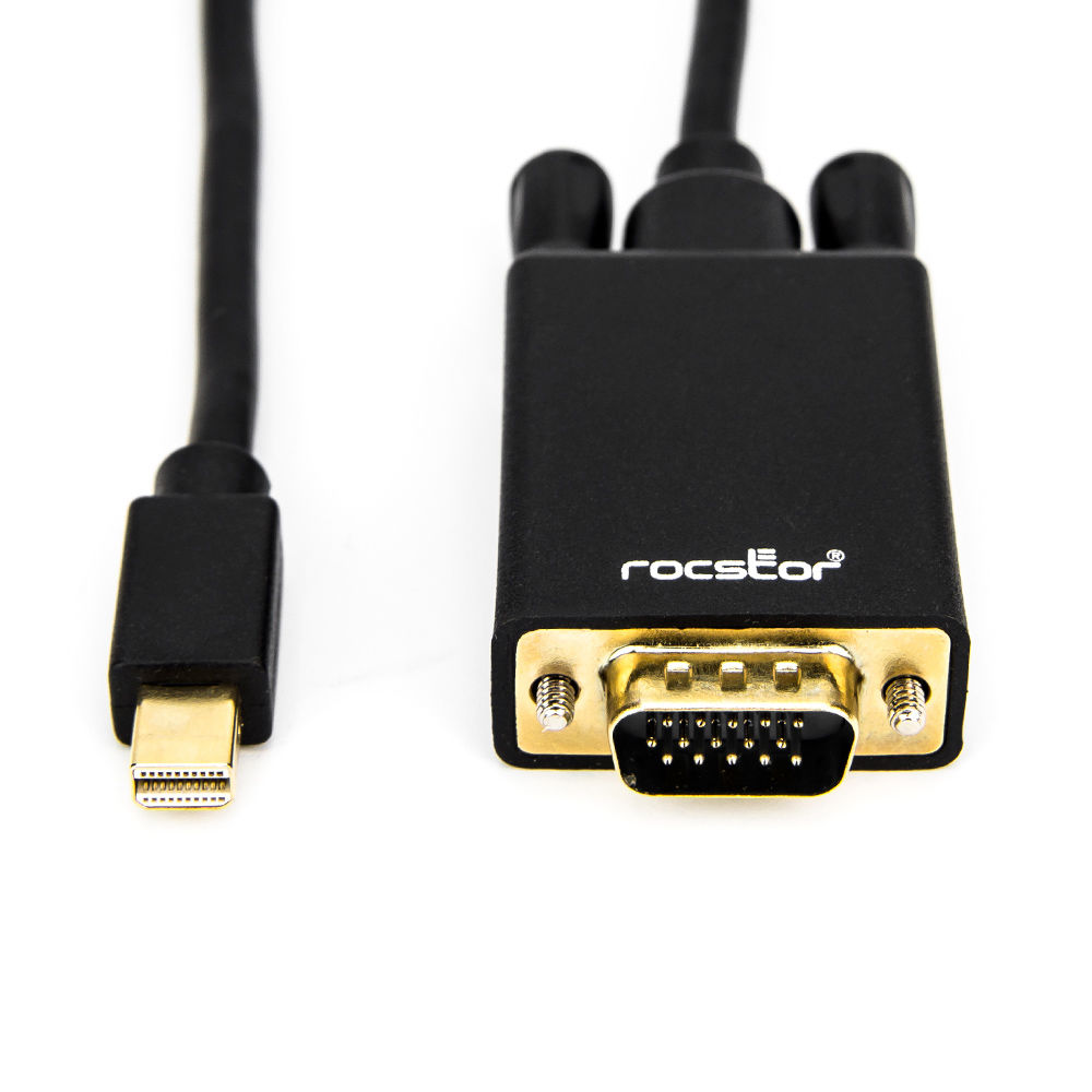 Rocstor Mini DisplayPort to VGA Male Cable (6') Y10C163-B1 B&H