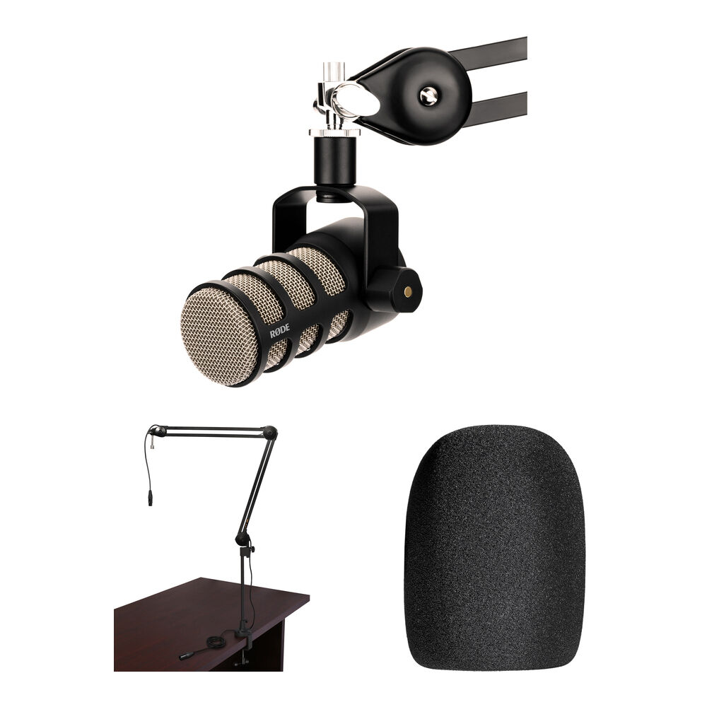 RODE PodMic Dynamic Podcasting Microphone Kit with Cabled