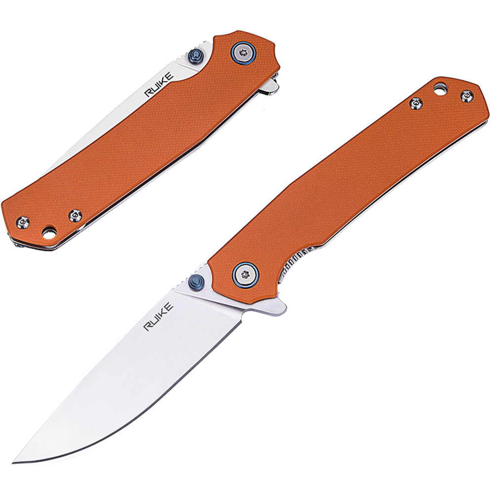 Ruike P801 Folding Knife (Silver/Orange) RK-P801-J B&H Photo