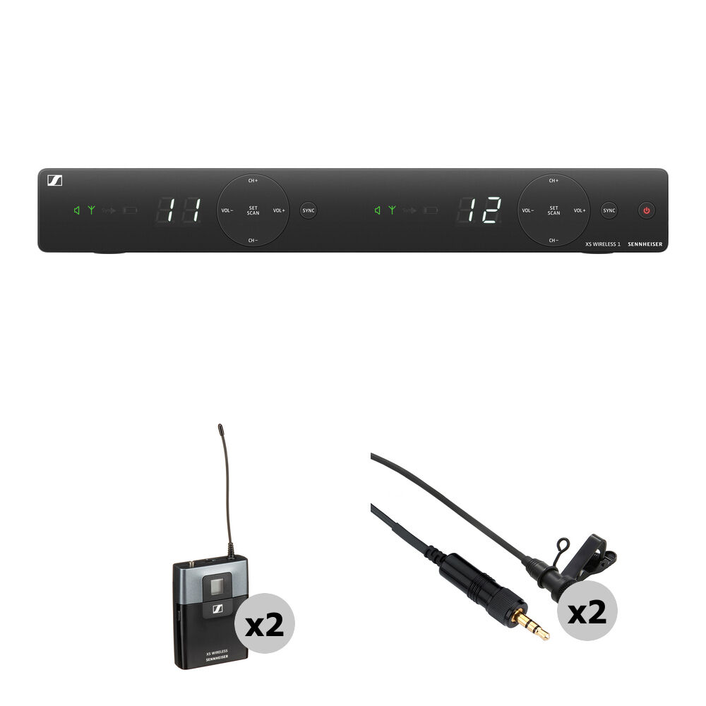 Sennheiser XSW 1 DUAL 2-Person Wireless Omni Lavalier Microphone