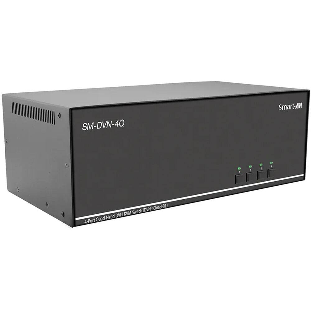Smart-AVI SM-DVN-4Q 4-Port, Quad-Head DVI KVM Switch SM-DVN-4Q-S