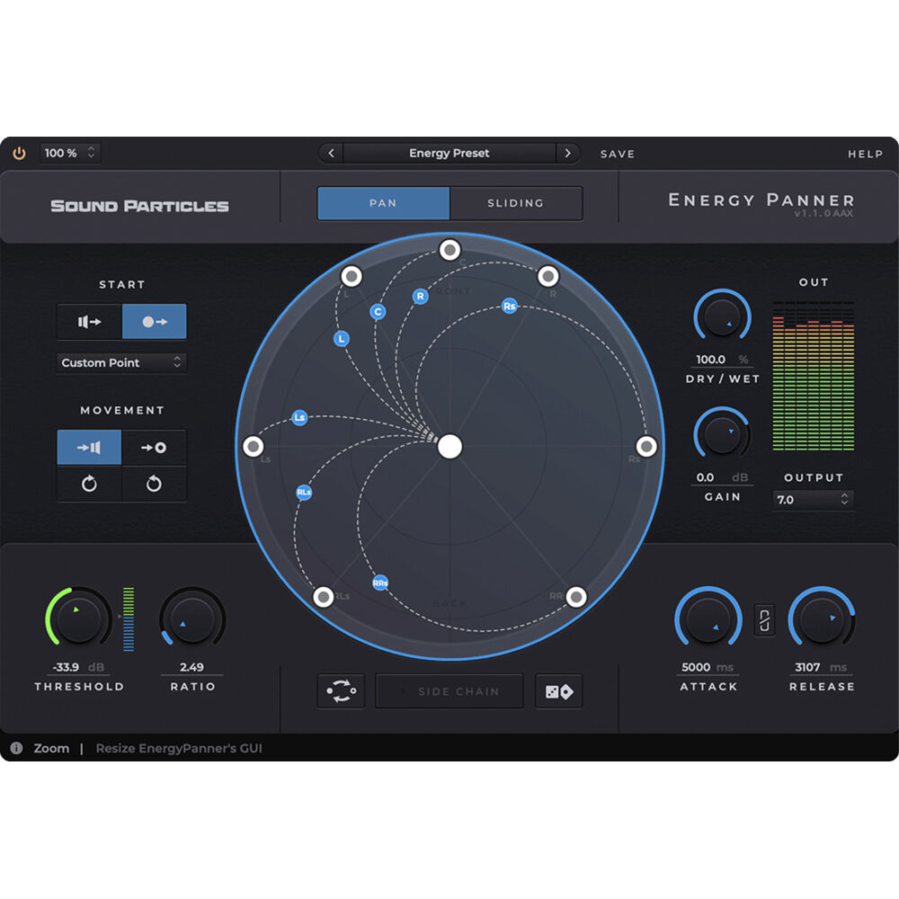 Sound Particles Energy Panner Stereo and Surround ENERGY PANNER