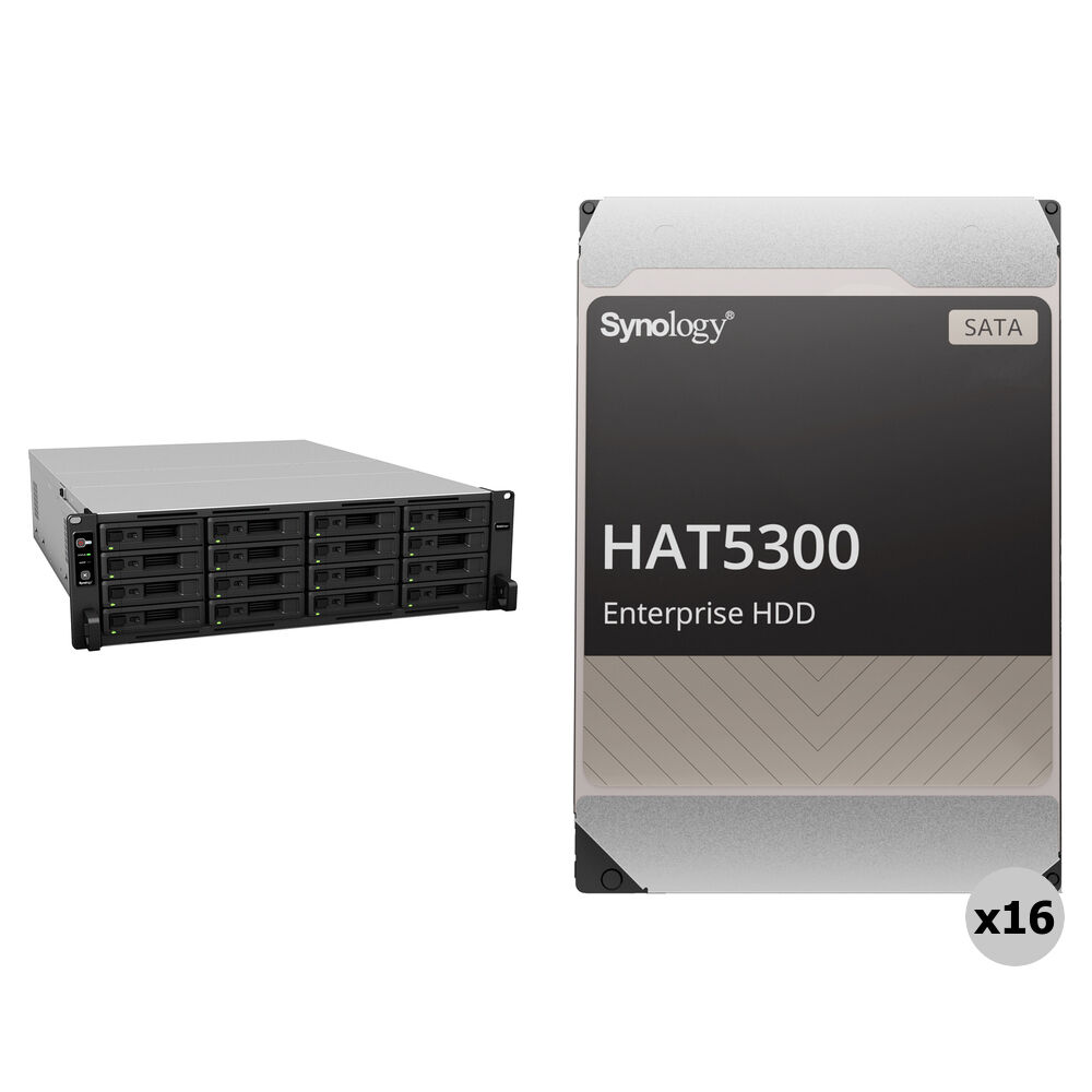 Synology 192TB RackStation RS4021xs+ 16-Bay NAS Enclosure Kit