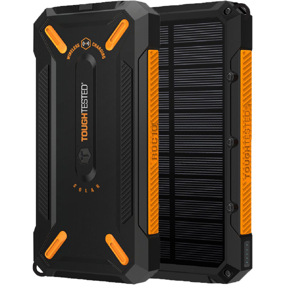 ToughTested 10,000mAh Solar Charger and Wireless TT-PBW-10C B&H