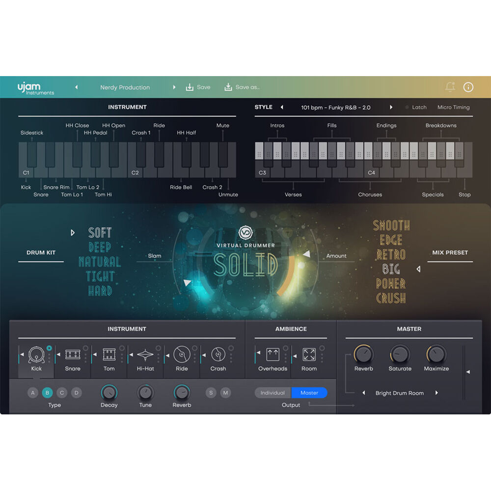 Ujam Virtual Drummer SOLID 2 Virtual Instrument Plug-In