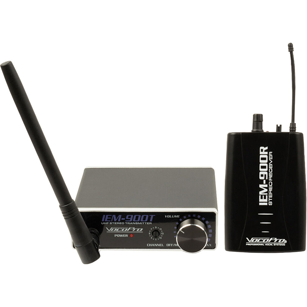 VocoPro UHF Stereo IEM-900 Transmitter and Receiver IEM-900-SET