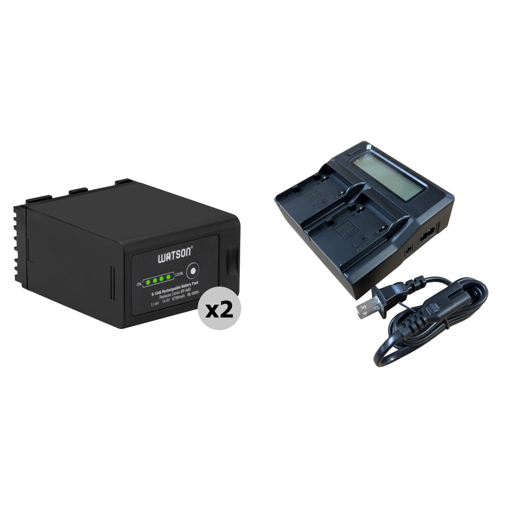 Watson 2 x BP-A60 Batteries with Dual-Charger Kit B&H Photo