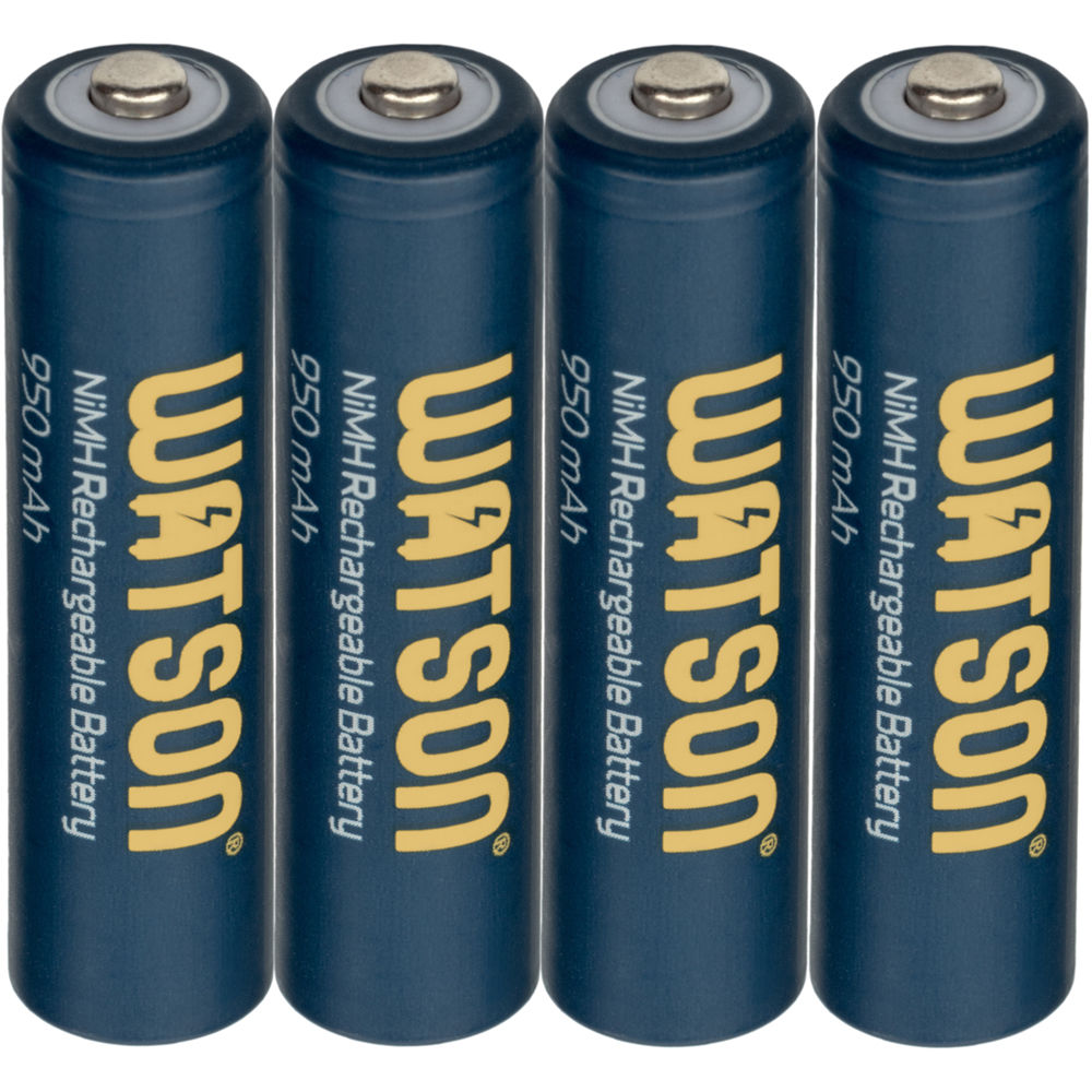 Watson AAA NiMH Rechargeable Batteries AAA-NIMH950-4 B&H Photo