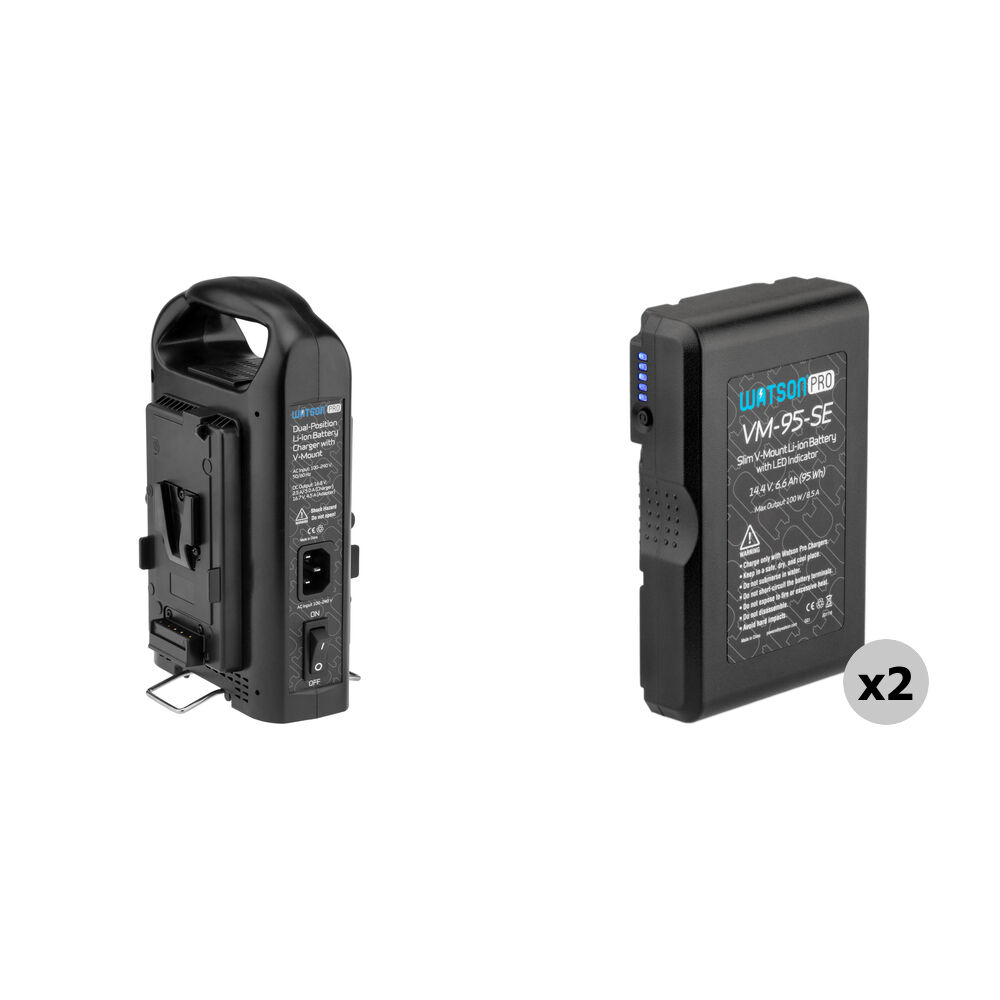 Watson Pro 14.4V 95Wh Slim Li-Ion 2-Battery Kit with Dual