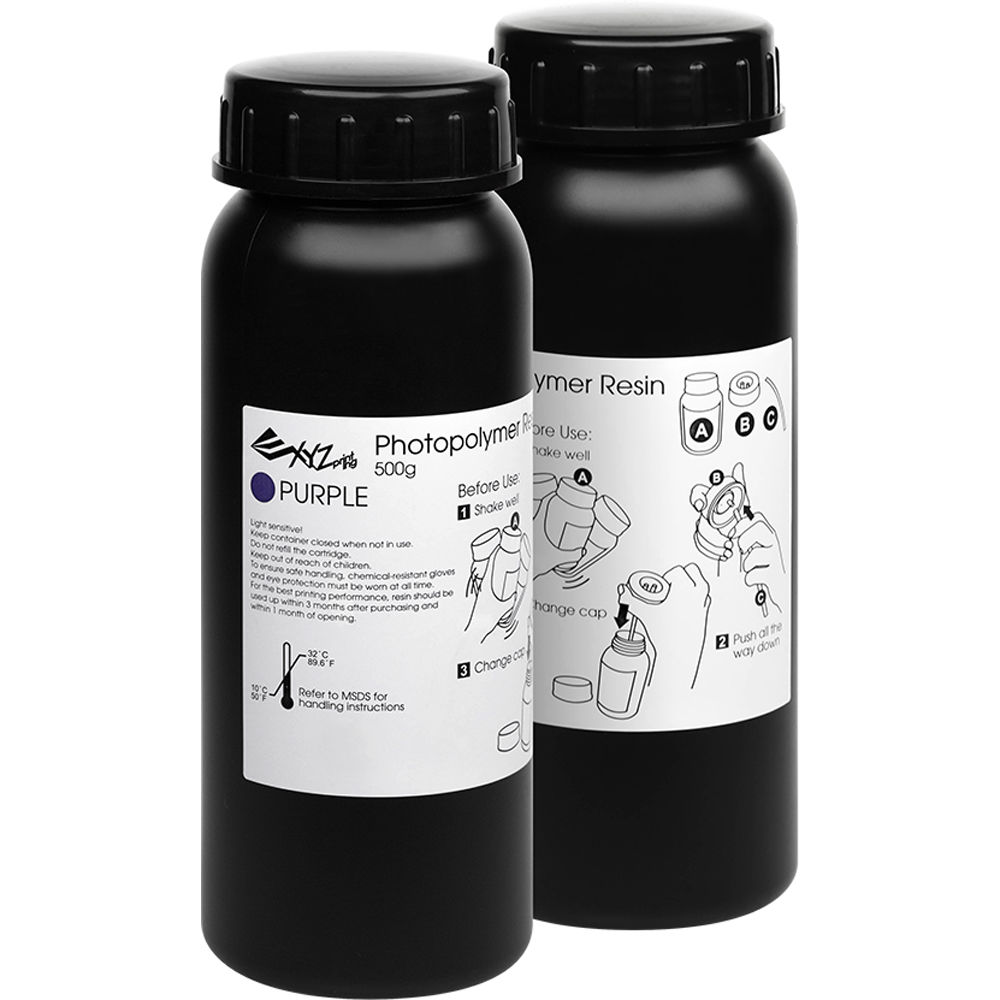 XYZprinting Standard Resin (Purple, 2-Pack) RUGN1XUS00F B&H