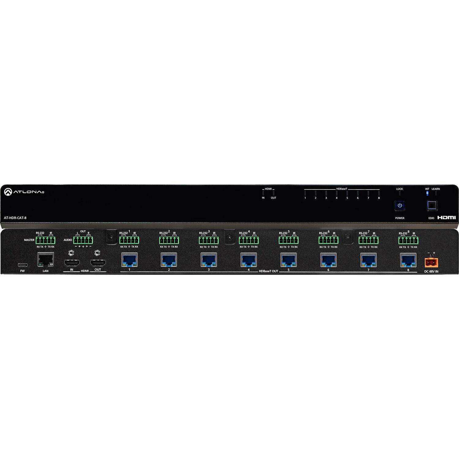 Atlona 8-Output 4K HDR HDMI to HDBaseT Distributi AT-HDR-CAT-8