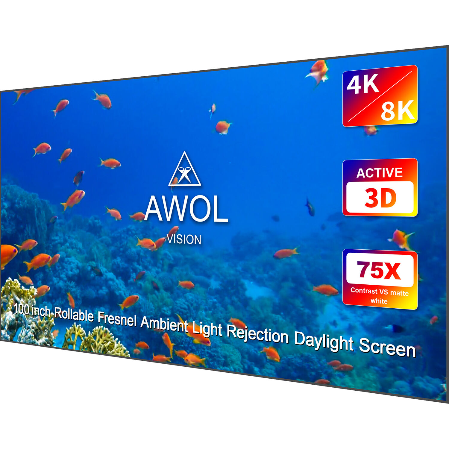 AWOL Vision ALR-D100 Daylight 49.8 x 88.0" ALR UST Fixed