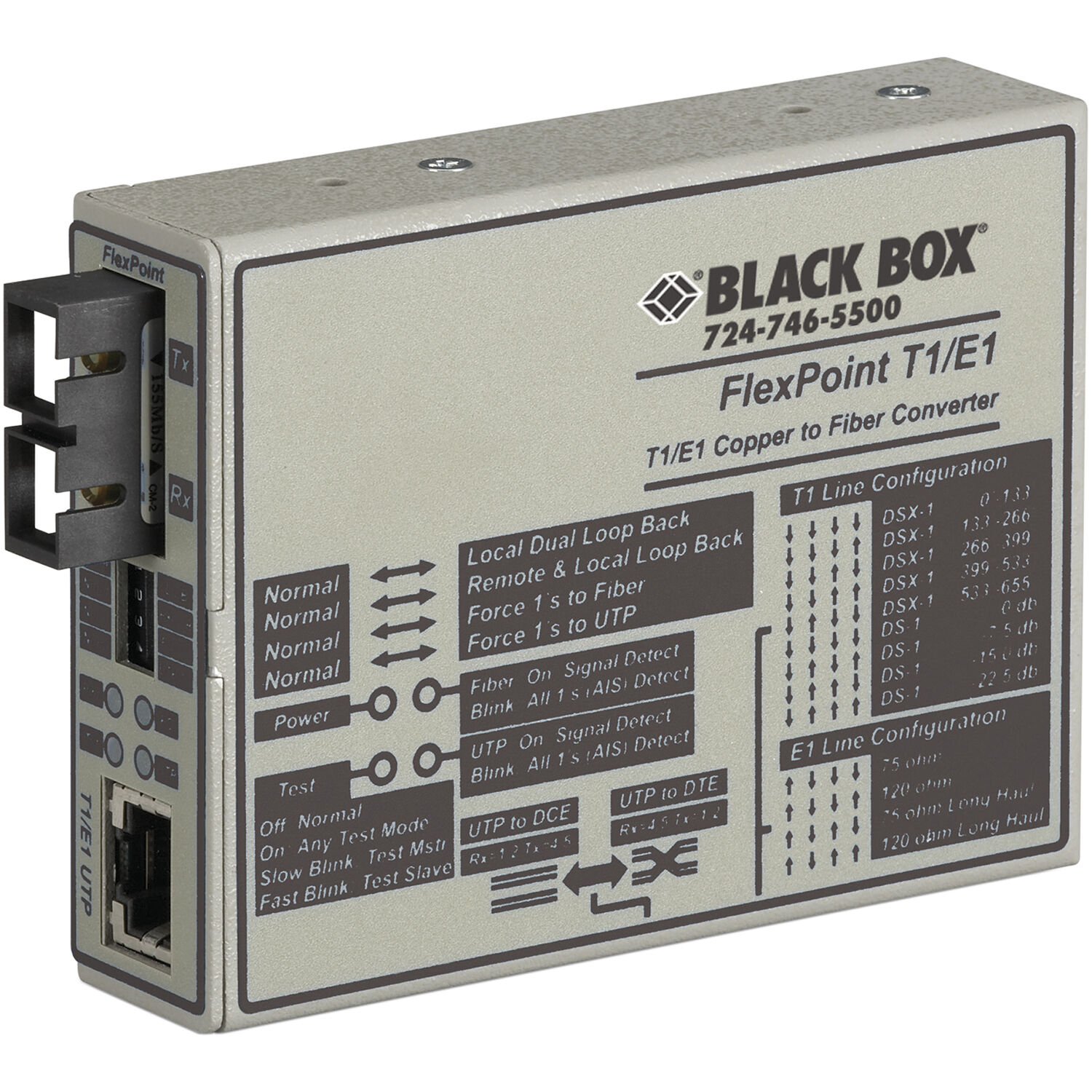 Black Box MT662A-MSC FlexPoint Managed T1/E1 Media MT662A-MSC