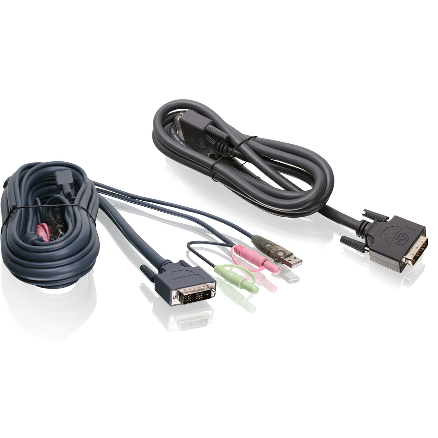 IOGEAR Dual View Dual-Link DVI/USB KVM Cable with Audio G2L7202U