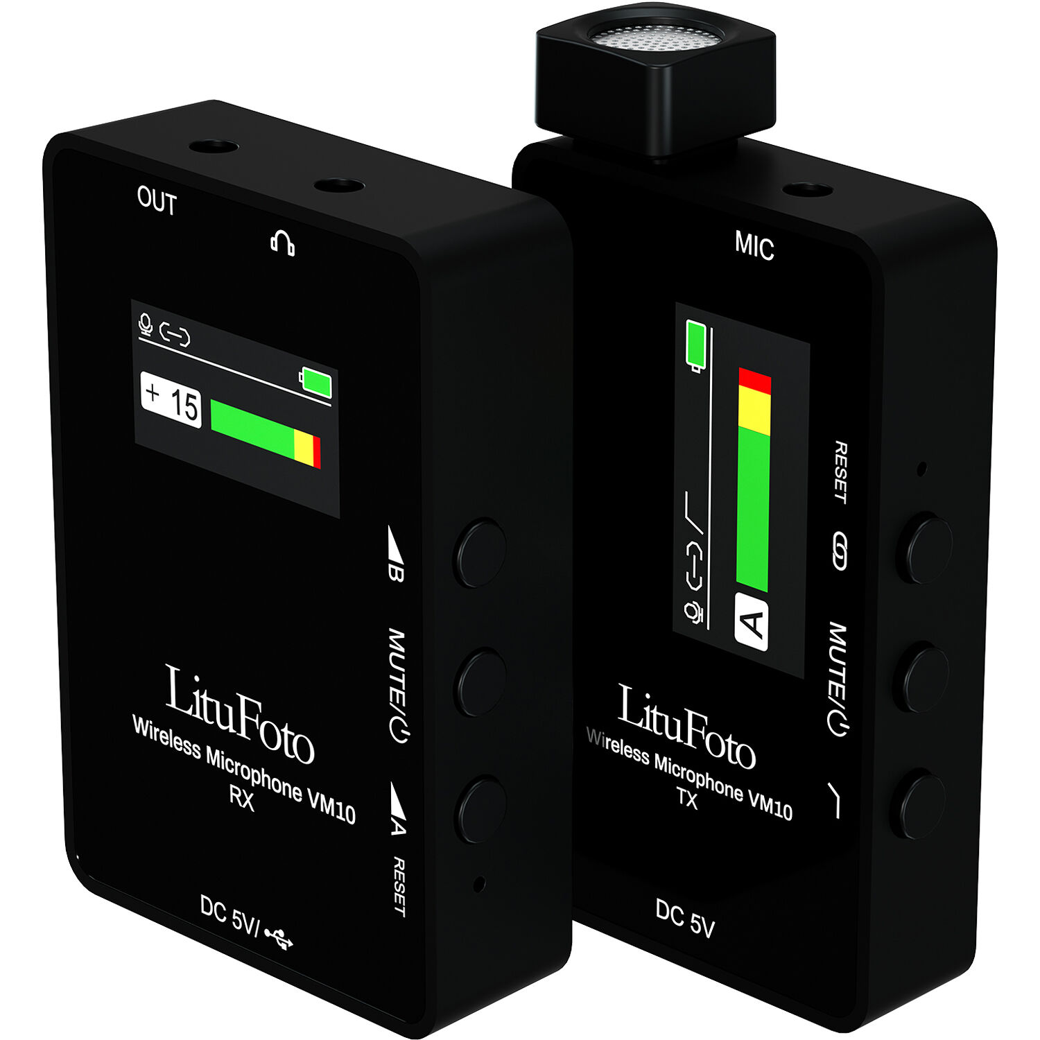 LituFoto VM10 Wireless Microphone System VM10-1RX+1TX/3.5 JACK