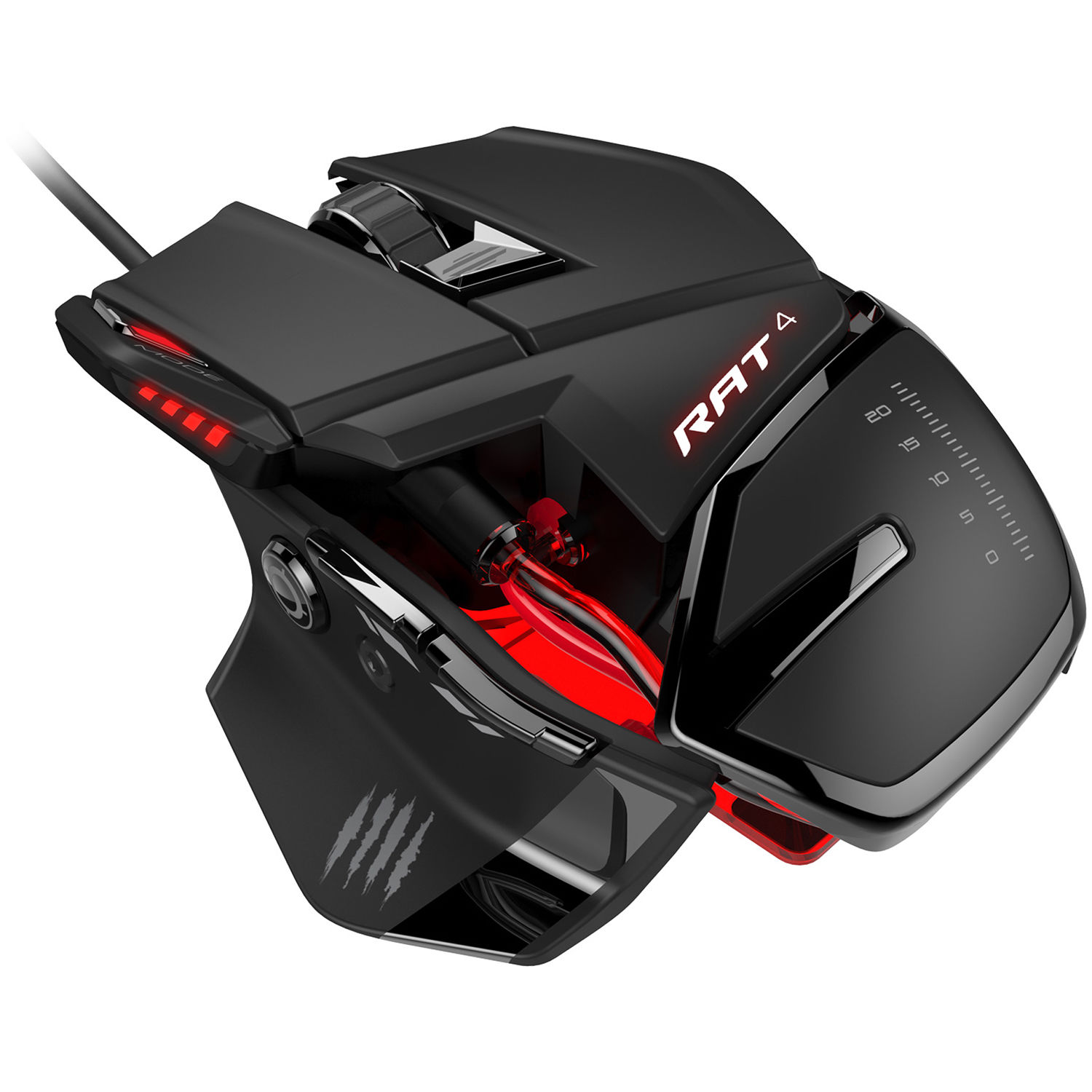 Mad Catz RAT 4 Optical Wired Gaming Mouse MCB4373100A304 B H Mad Catz RAT 4 Optical Wired Gaming Mouse MCB4373100A304 B H