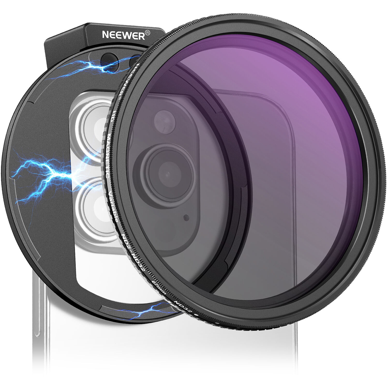 Neewer ND2-32 Magnetic Phone Lens Filter Kit 66604243 B&H Photo