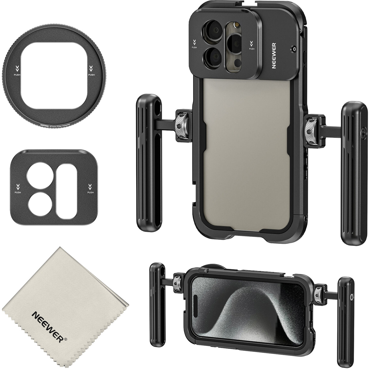 Neewer PA024K Phone Cage Kit for iPhone 15 Pro Max 66604250 B&H