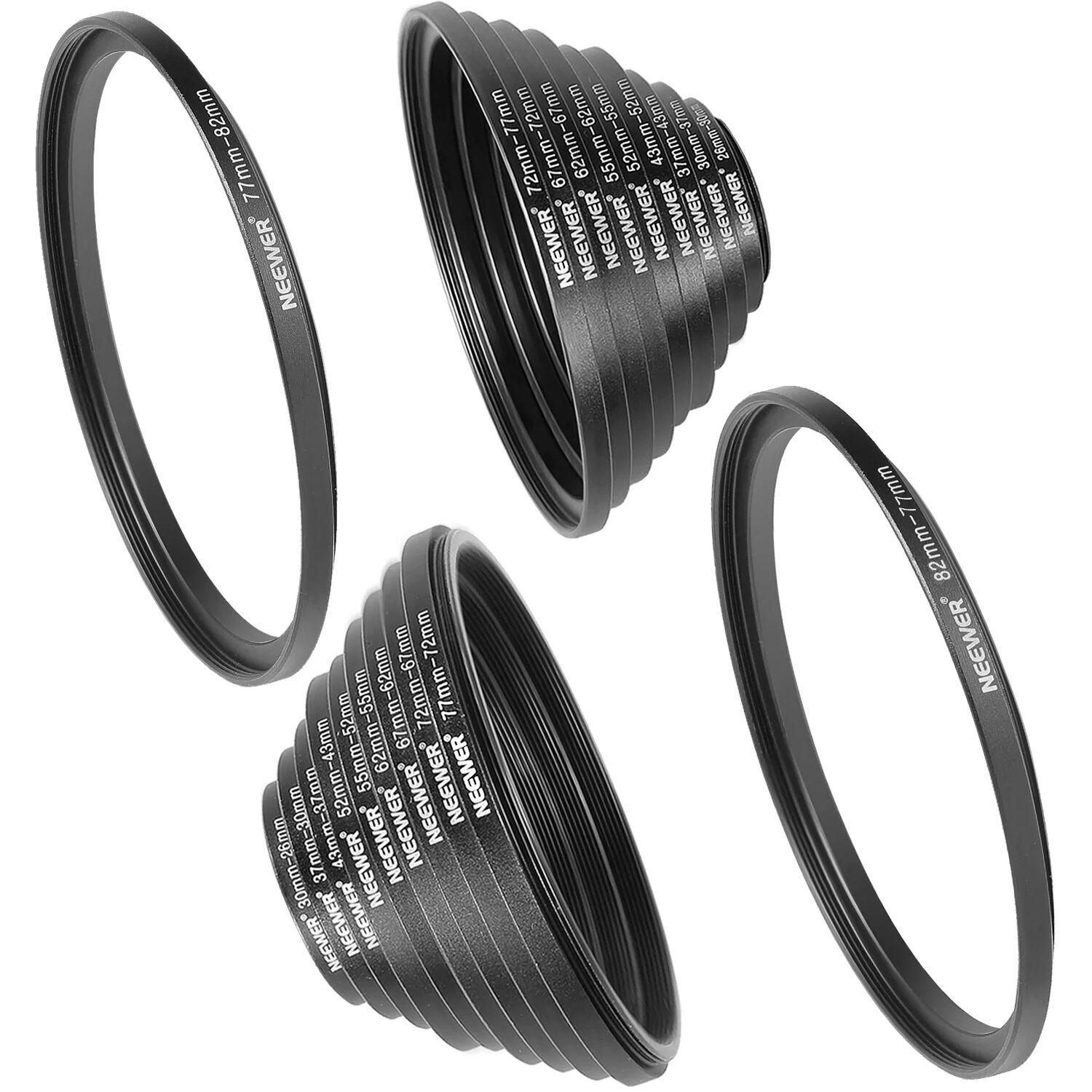 Neewer Step-Up/Down Adapter Ring Kit (20-Pack) 66600389 B&H