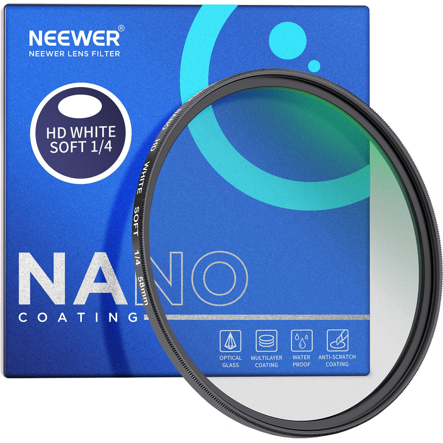 Neewer Soft White Diffusion 1/4 Filter (72mm) 66602197 B&H Photo