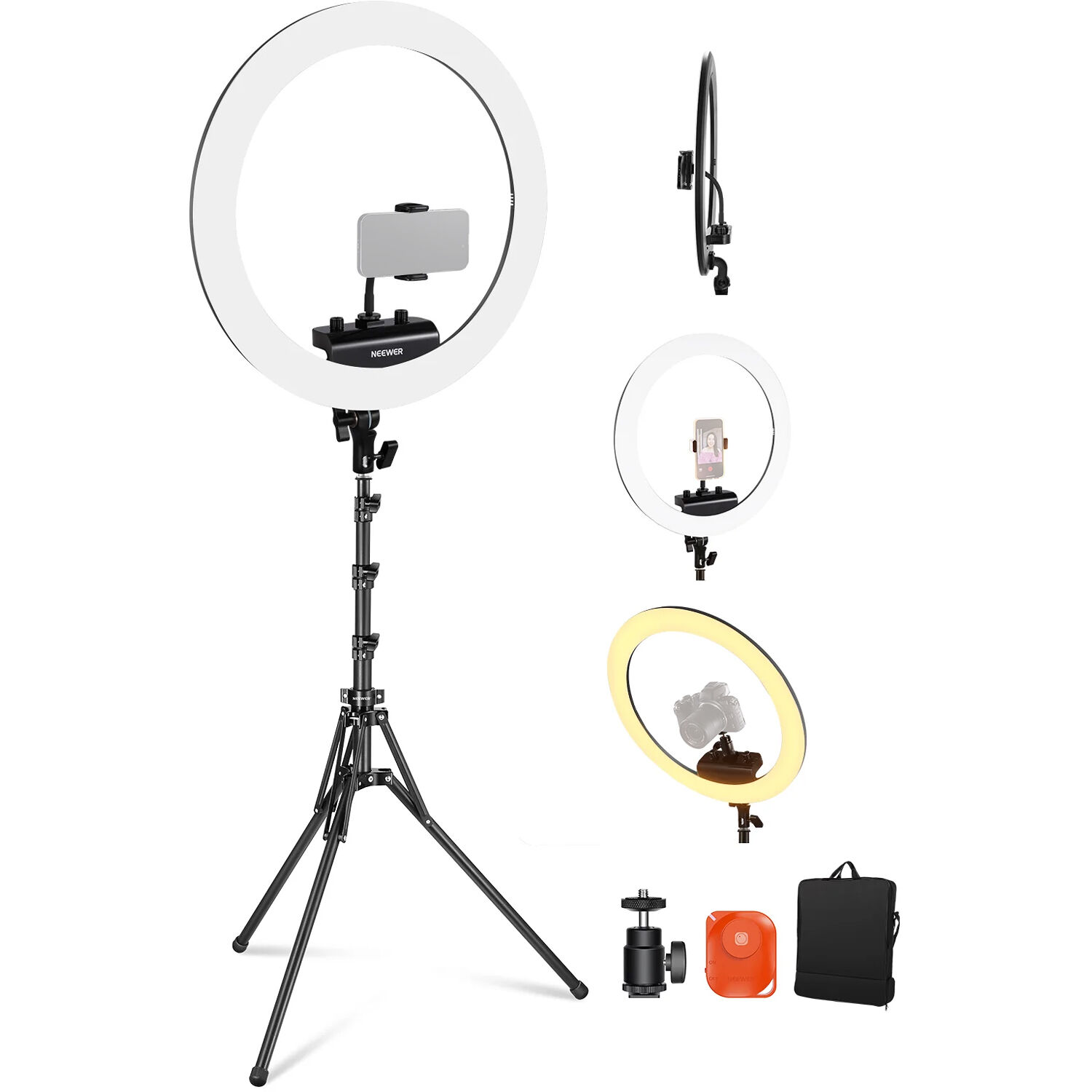Neewer RP18B Pro Bi-Color LED Ring Light (Black, 18") 66603489